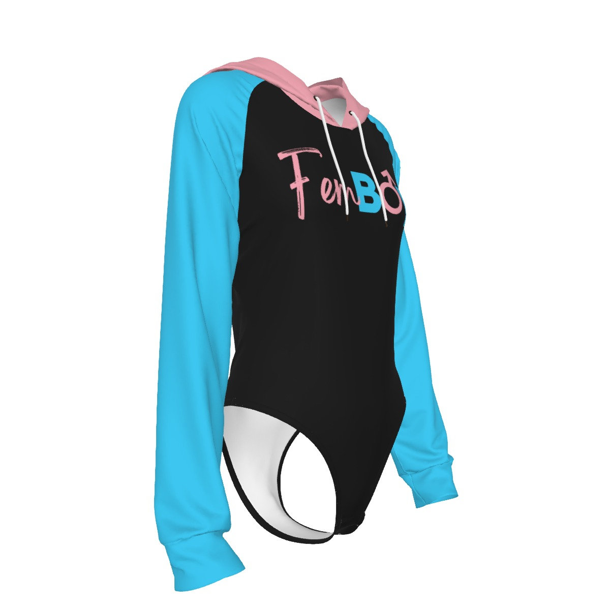 Femboy's Raglan Sleeve Hooded Bodysuit - Etsy Polska