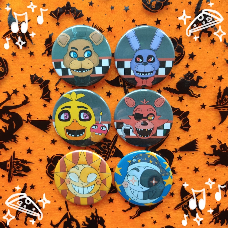 Five Nights at Freddy's 45mm Pins - Etsy