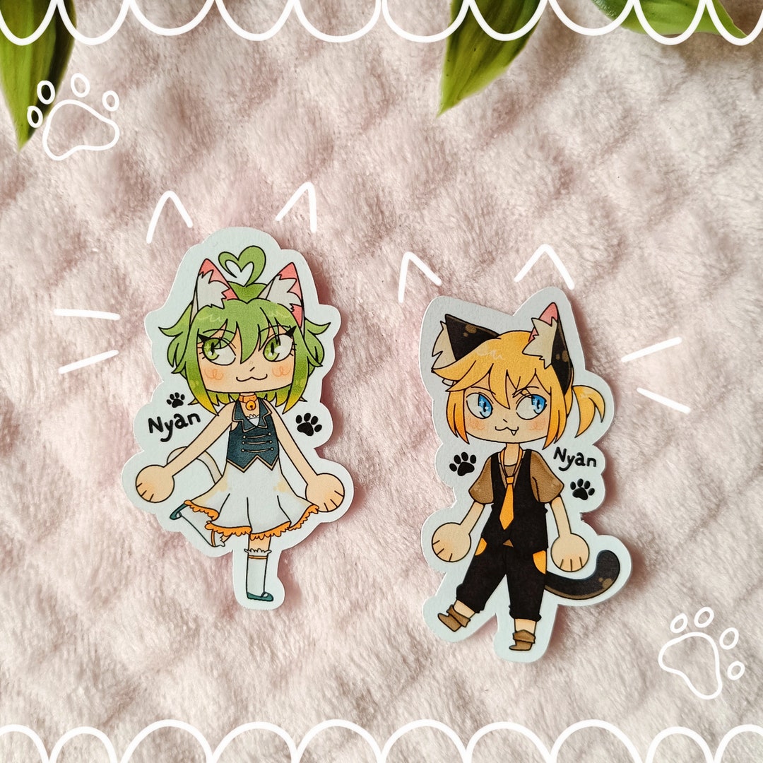 I'ts a Wonderful Cat Life, Gumi & Len - Stickers - Vocaloid - Etsy