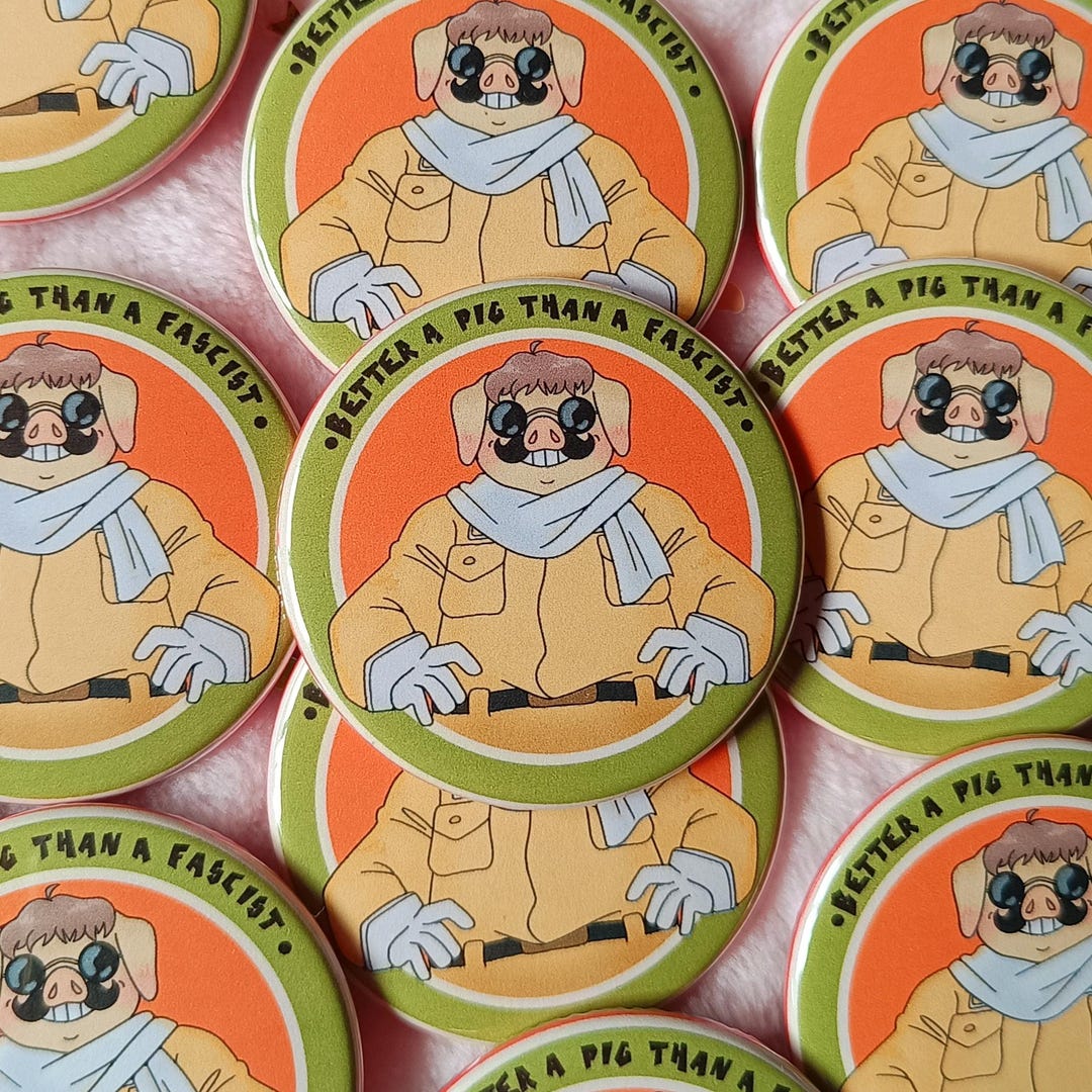 Porco Rosso - Studio Ghibli - Button Pins - Etsy