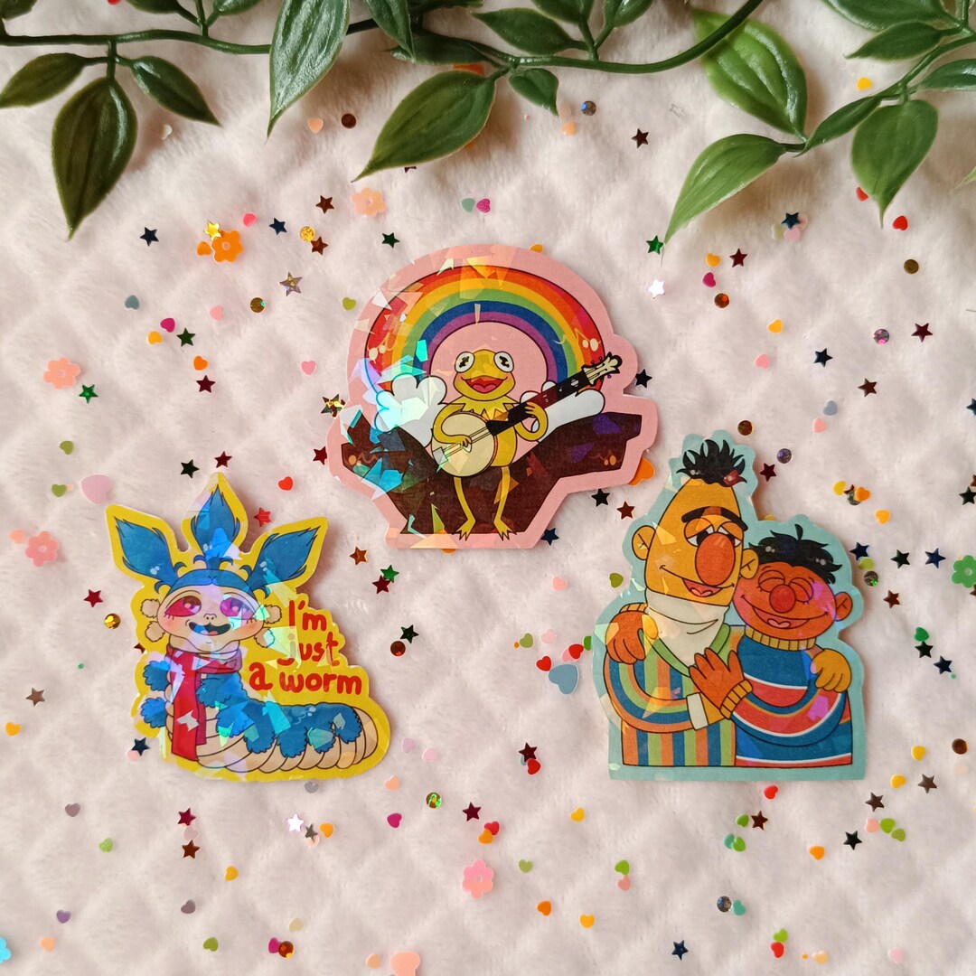 Muppets, Puppets Holographic Stickers - Etsy