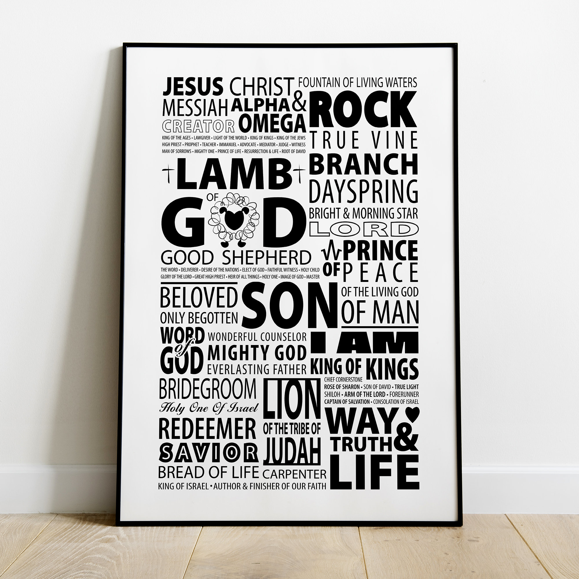 Names of Jesus Poster Poster to Print, Christian Poster, Print, Ai, Pdf ...