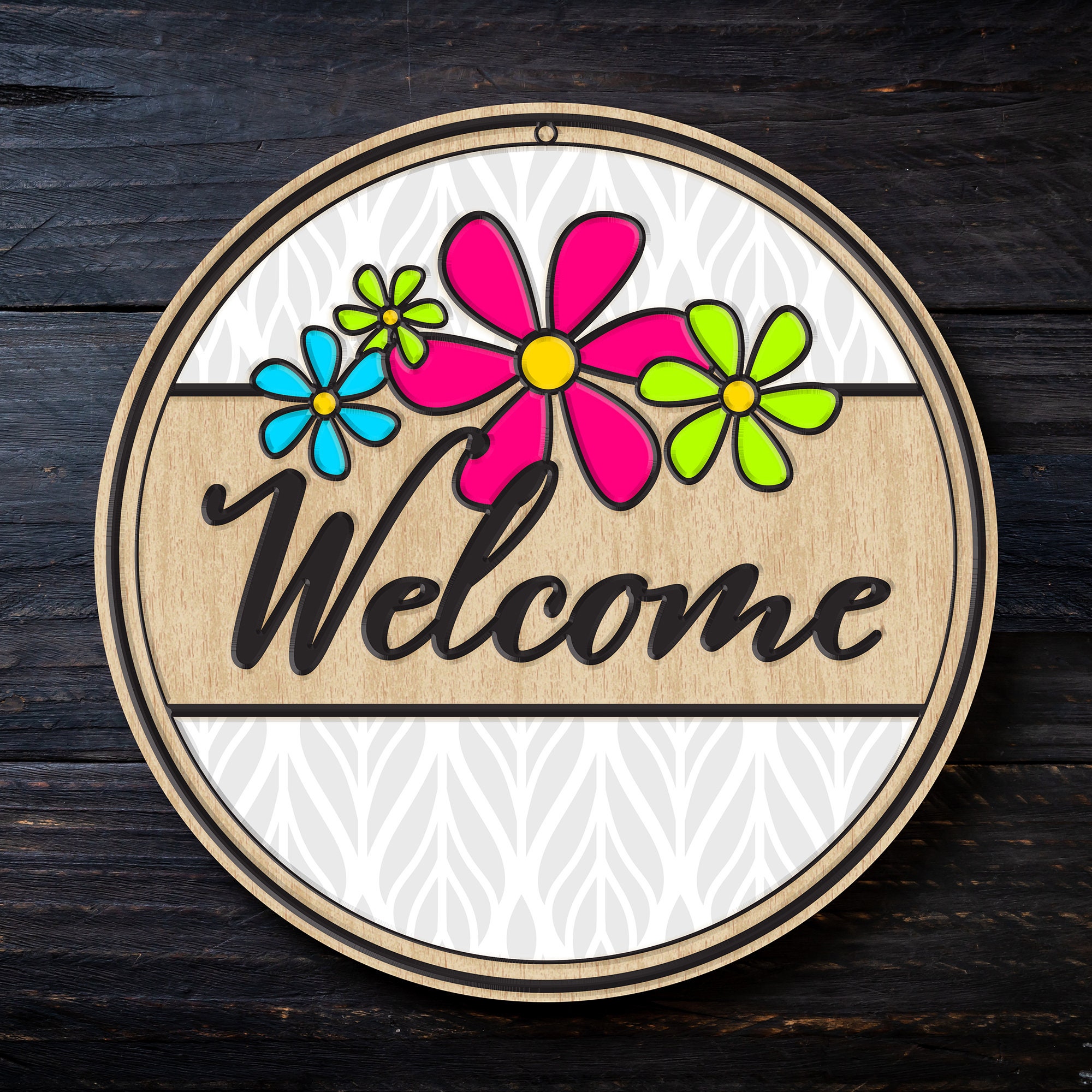 Welcome Sign - Welcome Svg, Flowers Svg, Ai, Pdf, Svg, PDF, Dxf, Png ...