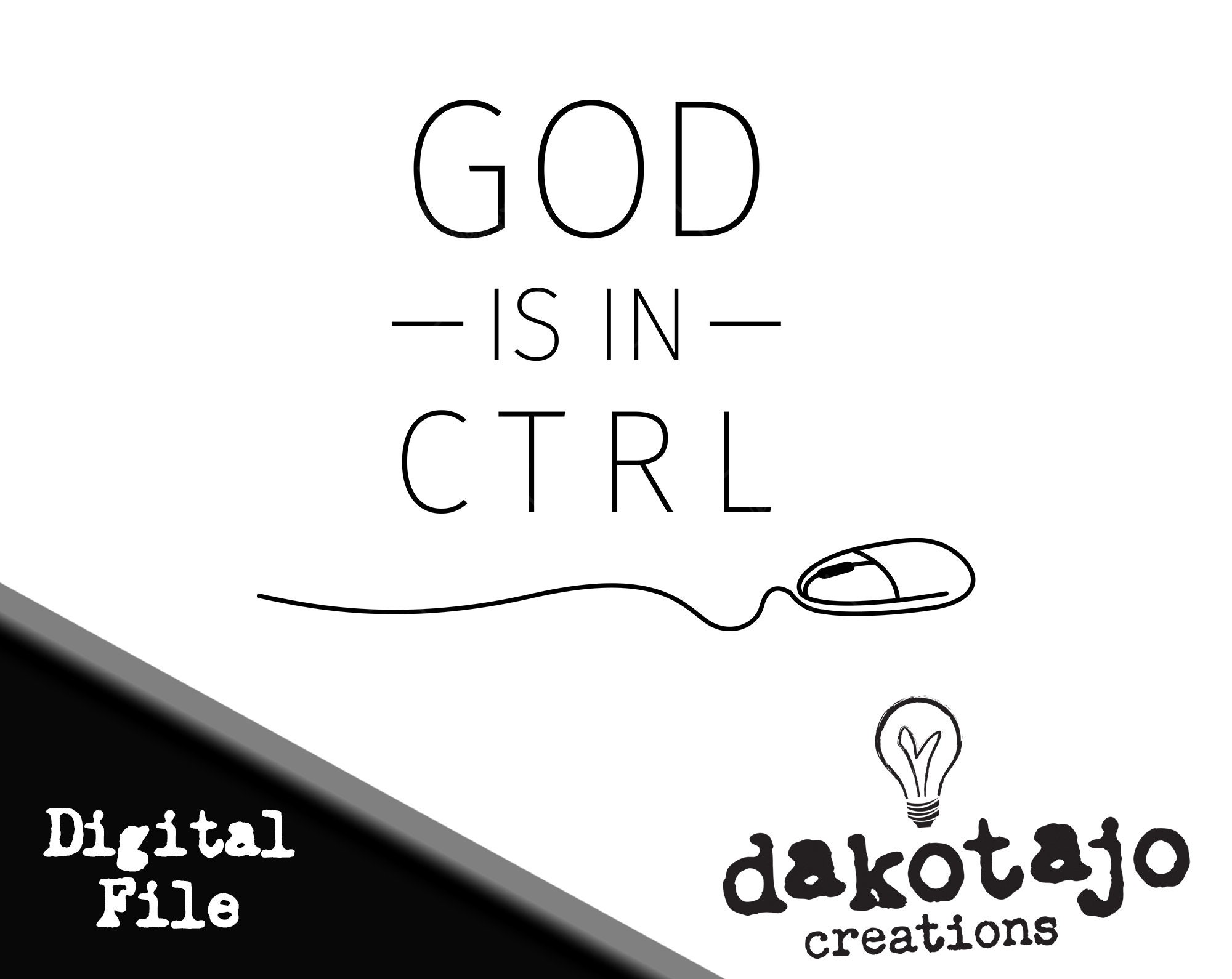 God is in Control - Ai, Pdf, SVG, DXF, Png, Jpeg, Christian SVG ...
