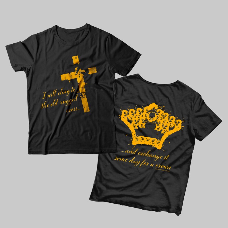 Old Rugged Cross PNG, Distressed Cross and Crown Artwork, Faith ...