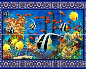 Fish Mural Tile | Etsy