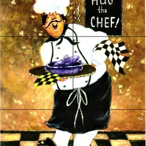 Funny Chefs Murals Home Decor Wall Murals Backsplash Funny Cooks ...