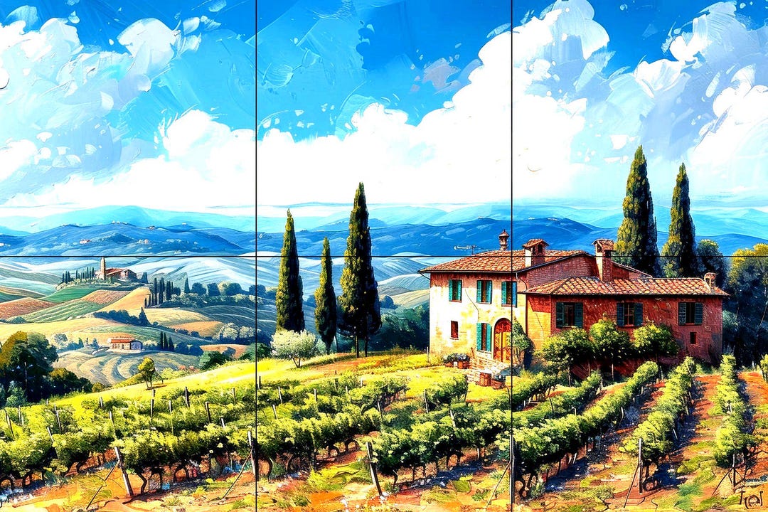 Tuscany 3 Tile Mural 1 European Art Wall Tiles Interior Decor Home ...