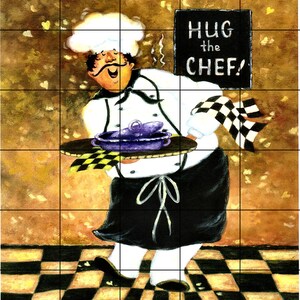 Funny Chefs Murals Home Decor Wall Murals Backsplash Funny Cooks ...