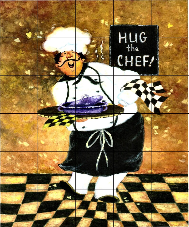 Funny Chefs Murals Home Decor Wall Murals Backsplash Funny Cooks ...