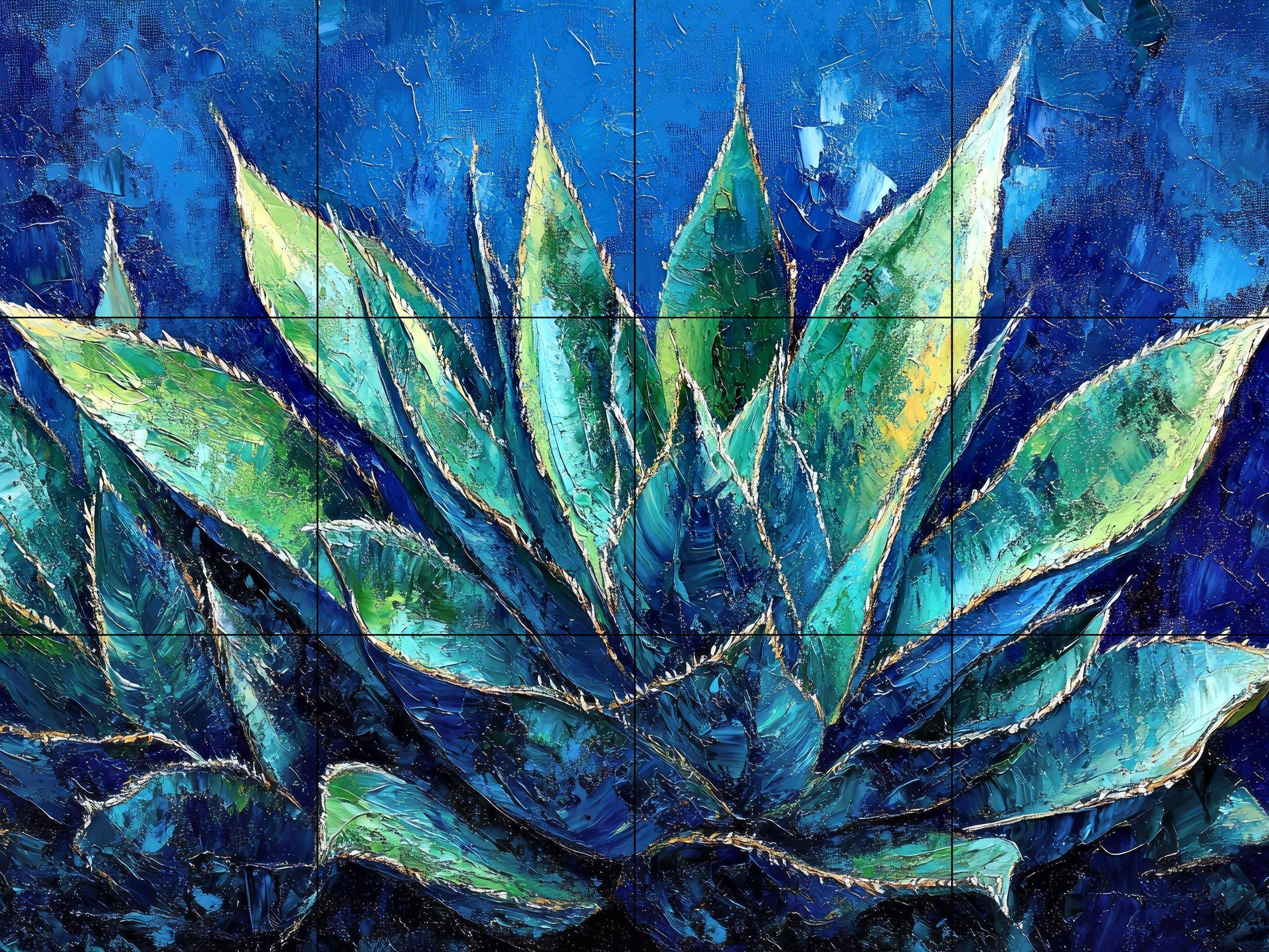 Agave 2 Desert Tile Murals Home Decor Wall Murals Backsplash ...