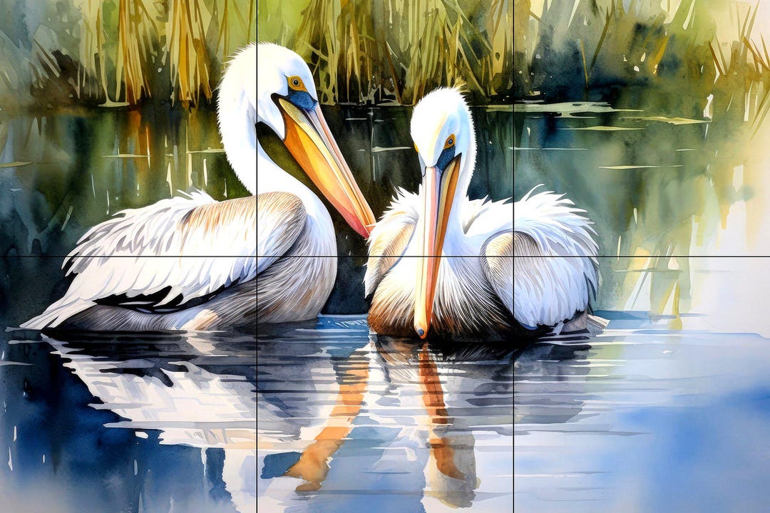 Pelican Tile Mural 4 Home Decor Wall Murals Backsplash Interior Design ...