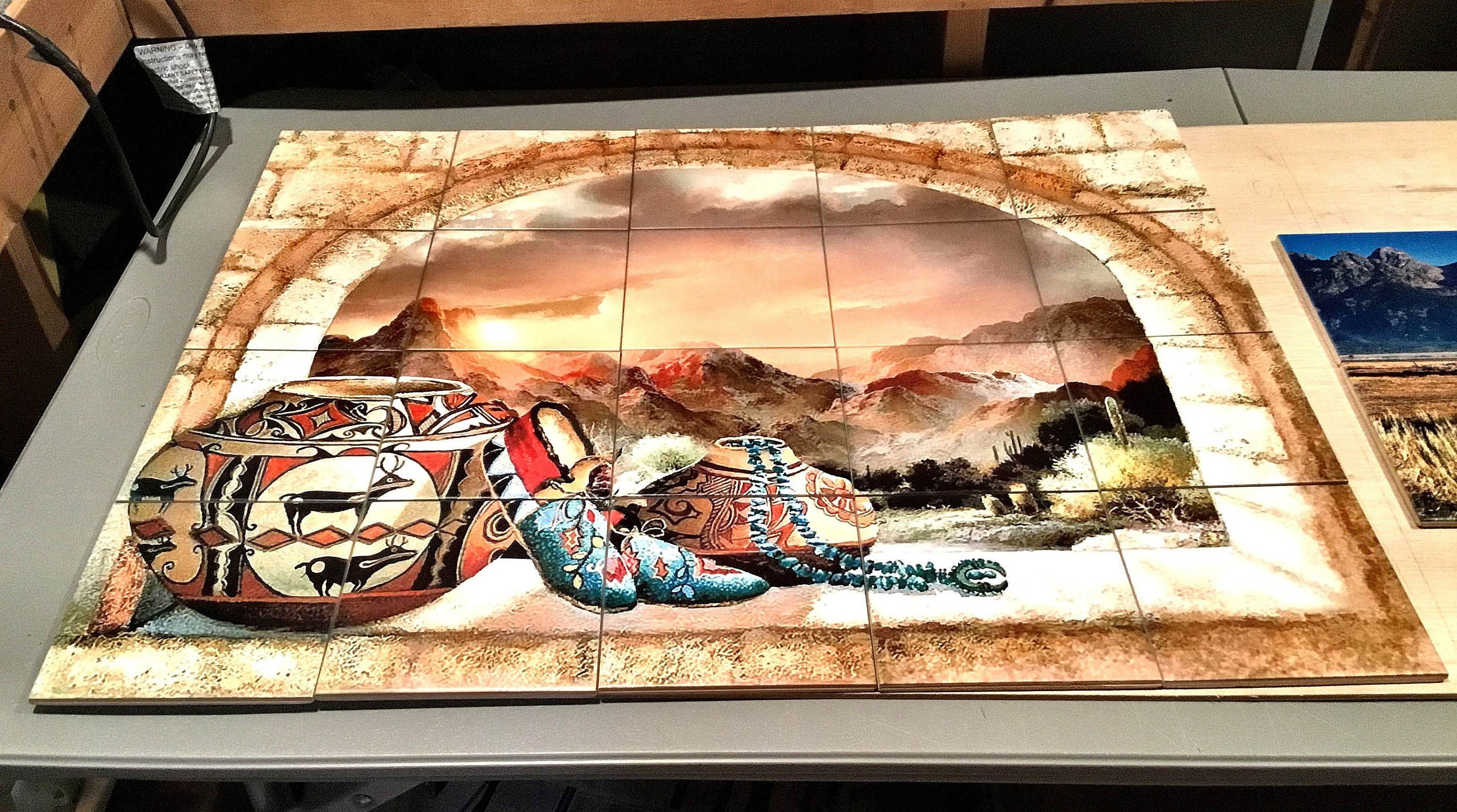 Casa 5 Tile Murals Desert Scenes Southwestern Art Home Decor Interior ...