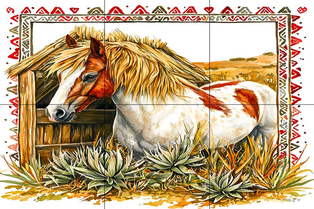 Pony 1 Mural Home Decor Wall Murals Backsplash Interior Design Kitchen ...