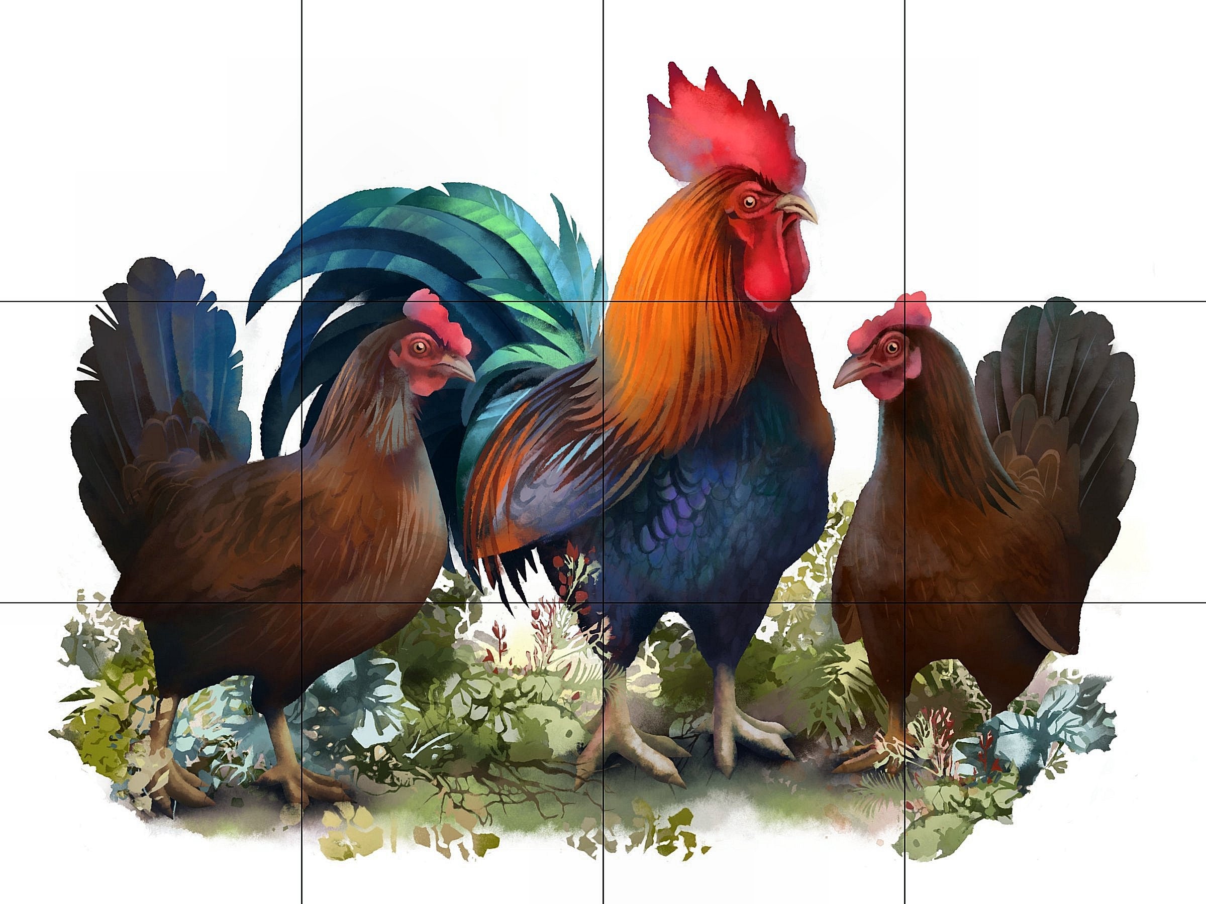 Home Decor Wall Murals Backsplash Interior Design Kitchen Murals ...