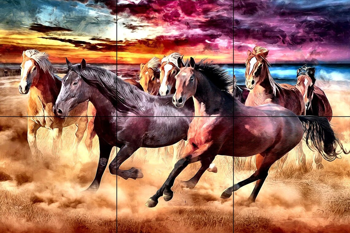Wild Horse Murals Home Decor Wall Murals Backsplash Interior Design ...