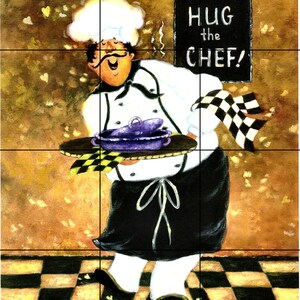 Funny Chefs Murals Home Decor Wall Murals Backsplash Funny Cooks ...