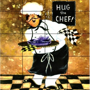 Funny Chefs Murals Home Decor Wall Murals Backsplash Funny Cooks ...