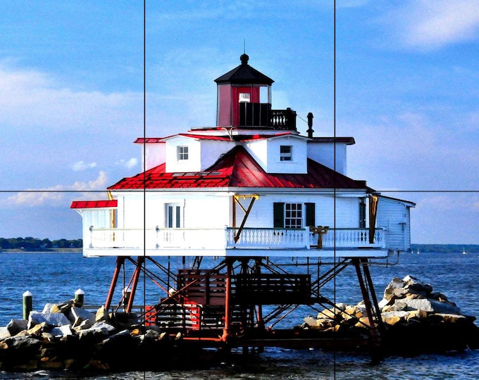 Thomas Point Lighthouse Home Decor Wall Murals Backsplash Lighthouse ...