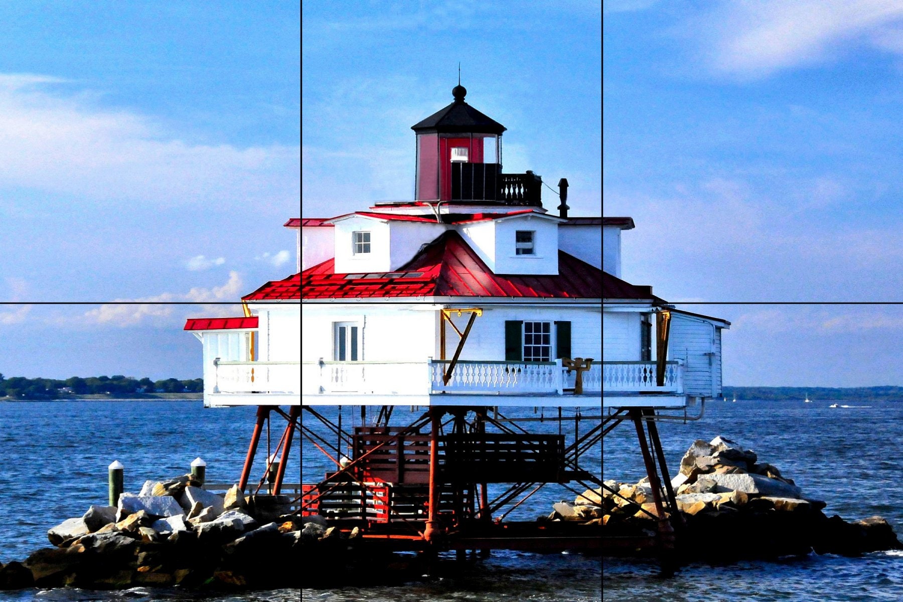 Thomas Point Lighthouse Home Decor Wall Murals Backsplash Lighthouse ...
