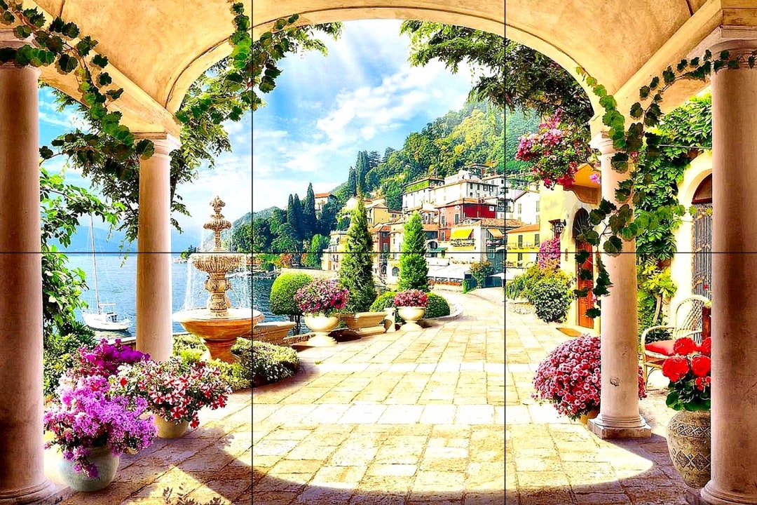 Mediterranean Tile Mural 1 Mediterranean Sea Mediterranean Sea - Etsy