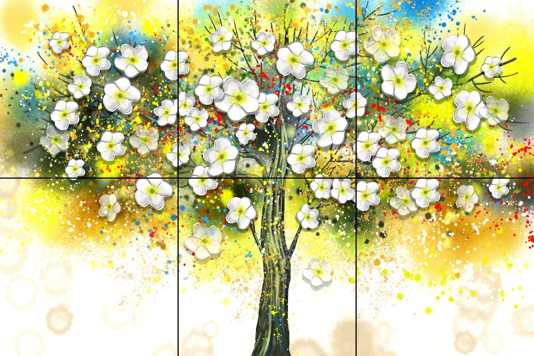 Tree Tile Mural 1 - Etsy