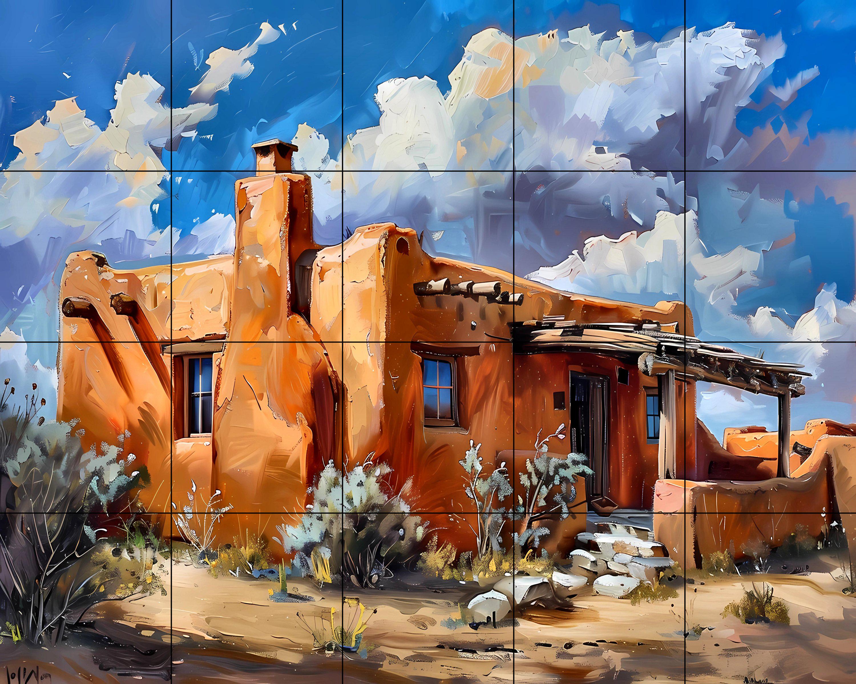Desert Landscape Mural 6 Desert Scenes Southwestern Art Home Decor ...