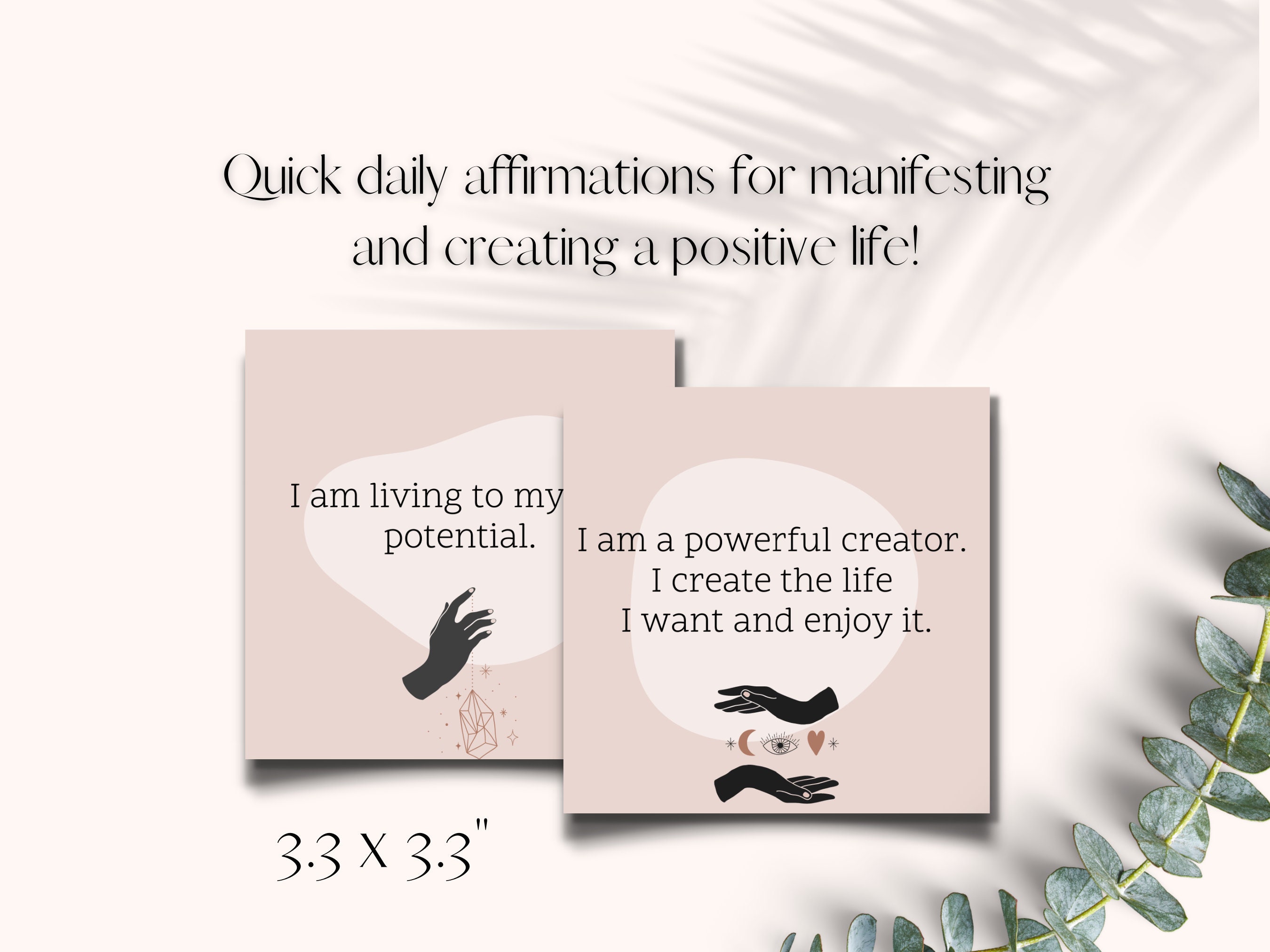 Boho Affirmation Cards Printable | Affirmations | Positivity Cards ...