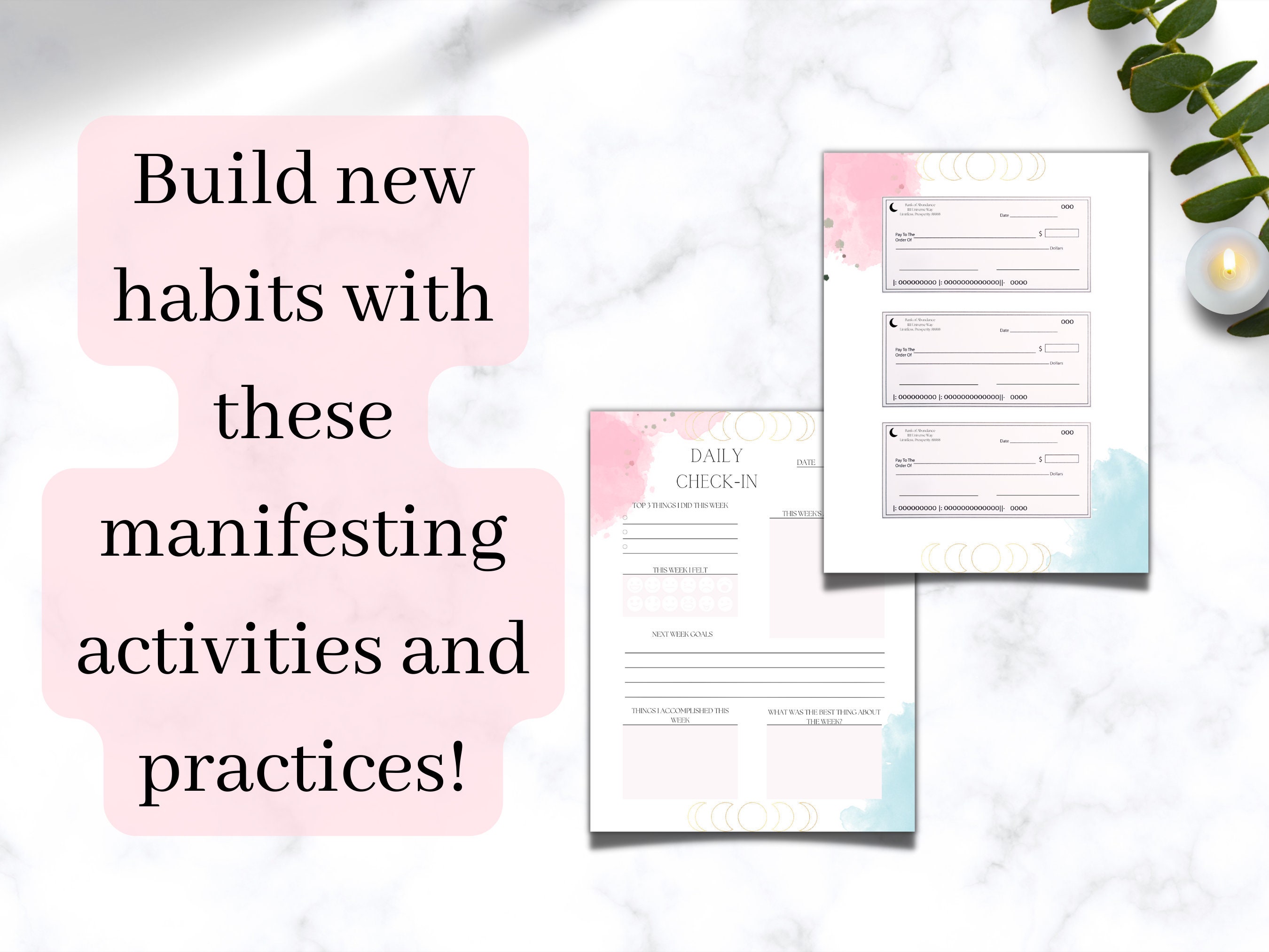 Manifestation Journal Printable Journal Law of Attraction Workbook ...