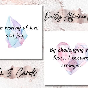 10 Positive Daily Printable Affirmation Cards | Crystal Affirmation ...