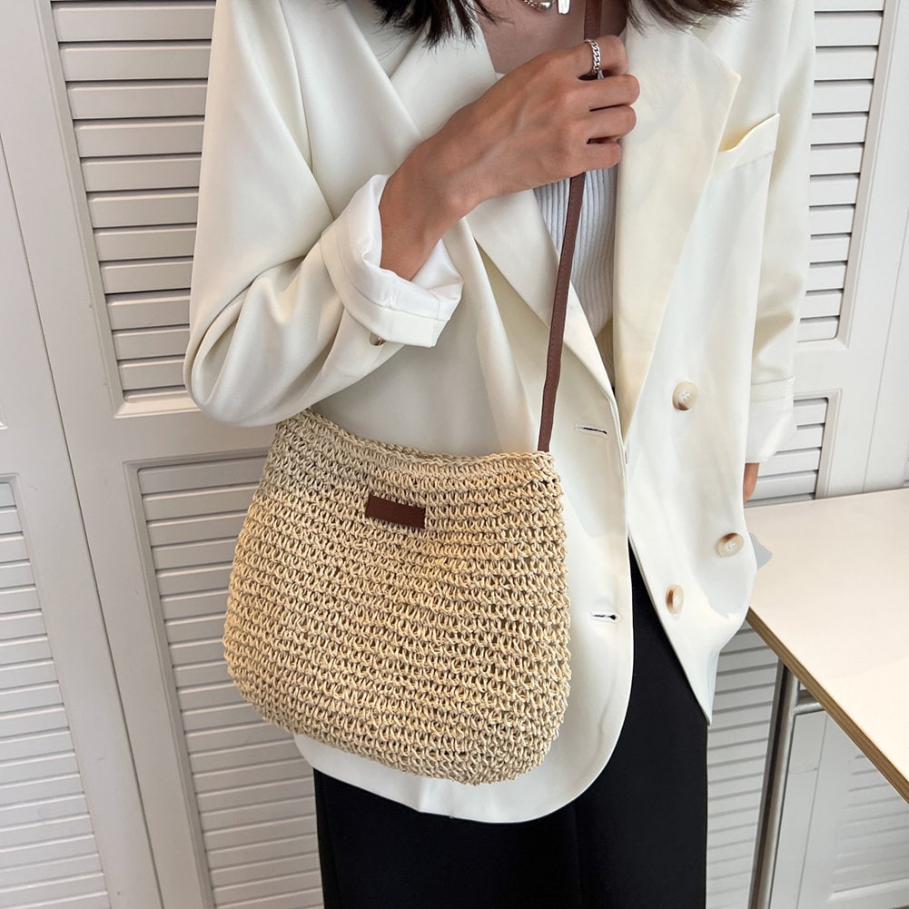 Women Straw Crossbody Bag Straw Shoulder Bag in 2 Colors - Etsy