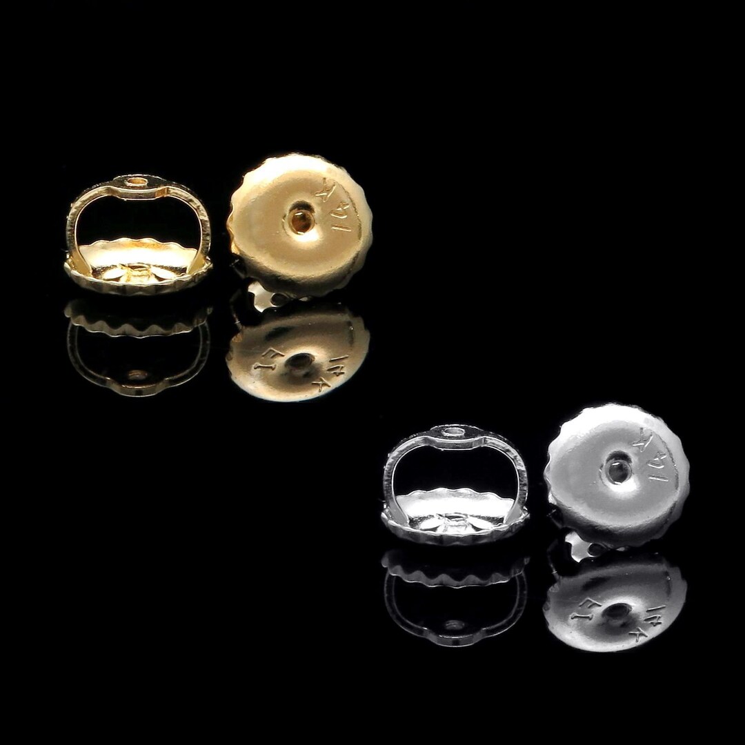 14K Solid Yellow/white/rose Gold Screw-back Replacement Backing for ...