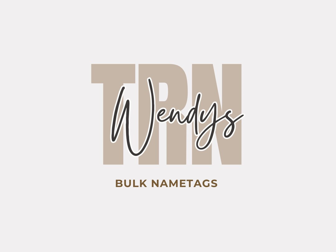 Wendys Bulk Name-tags - Etsy