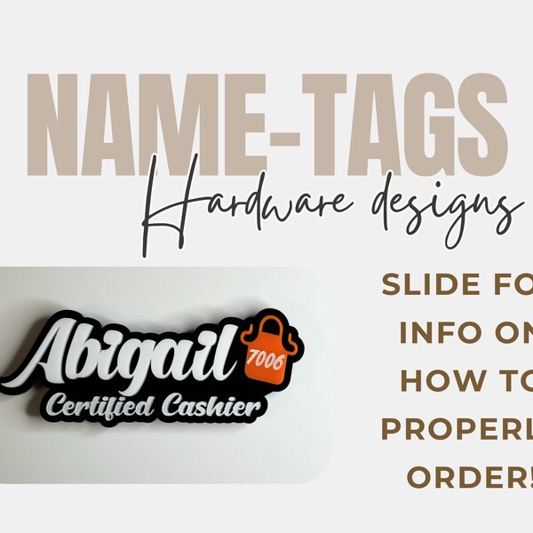 Name Tag - Etsy