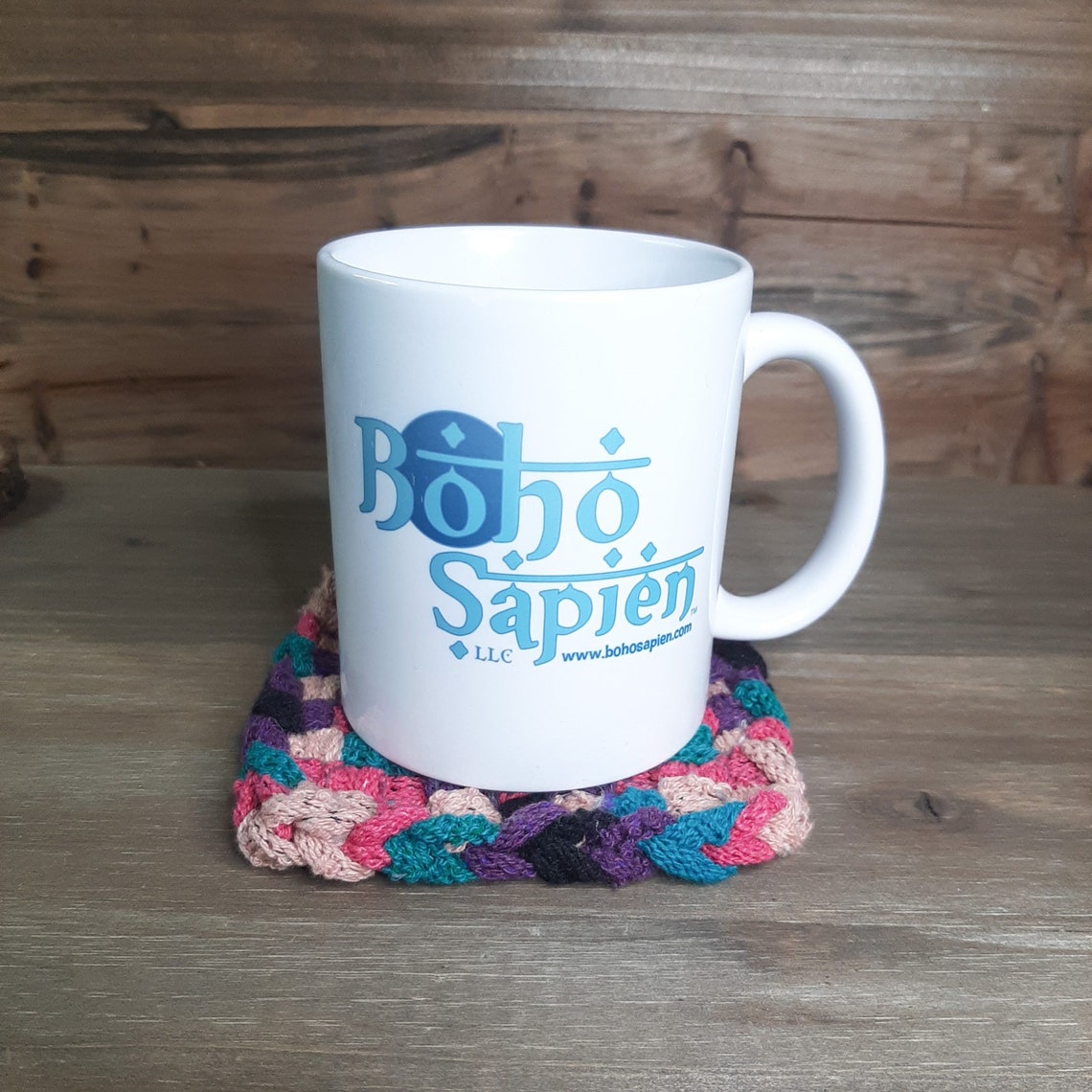 Turquoise Purple Black Pink Rag Rug for Your Mug Eco-friendly Craft NO ...