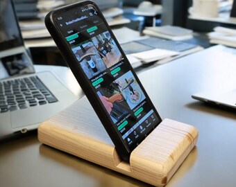 Wooden Phone Stand / Wooden Phone Holder / Wood Phone Stand / Cell ...