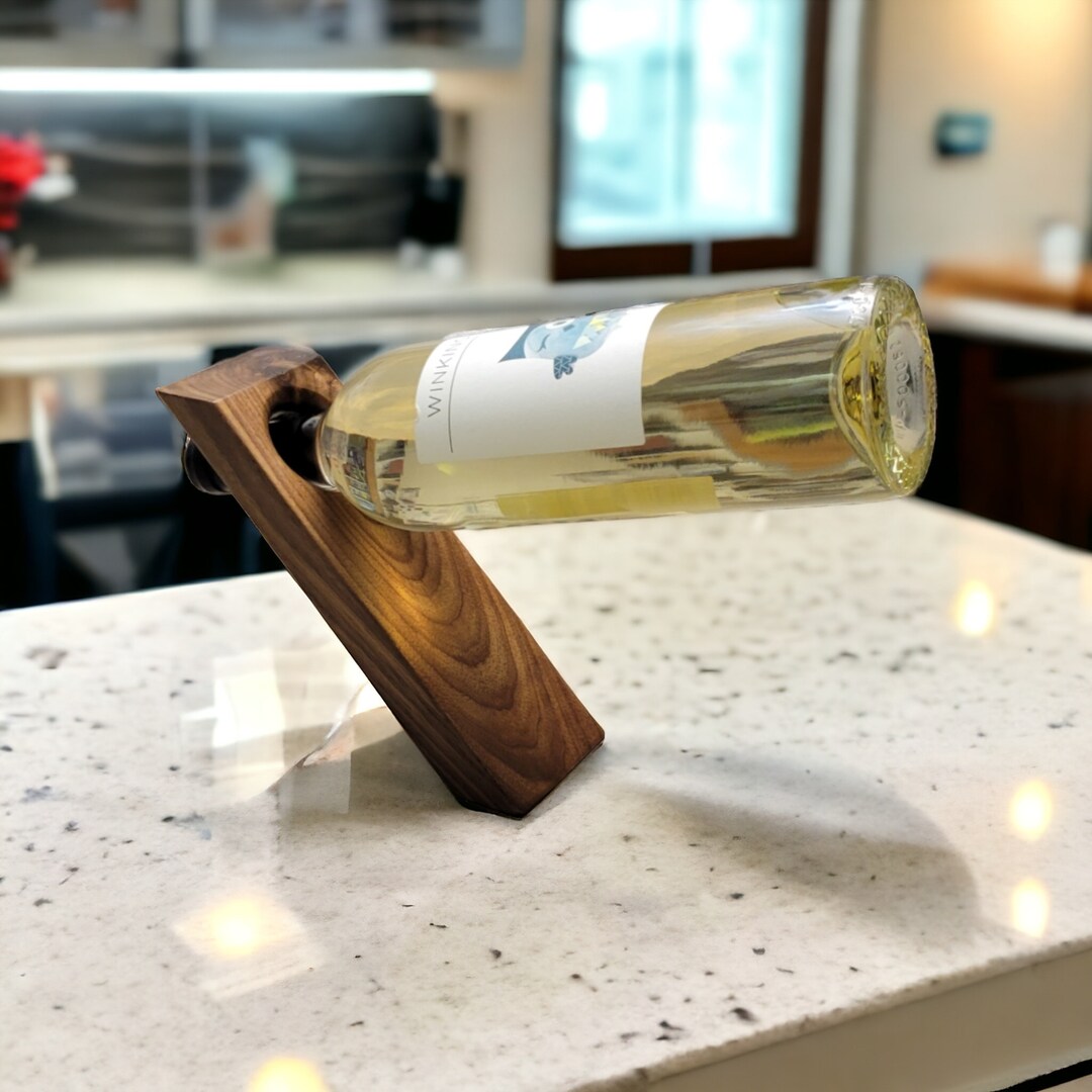 Levitating Bottle Stand, Floating Wine Bottle Stand, Balancing Wine ...