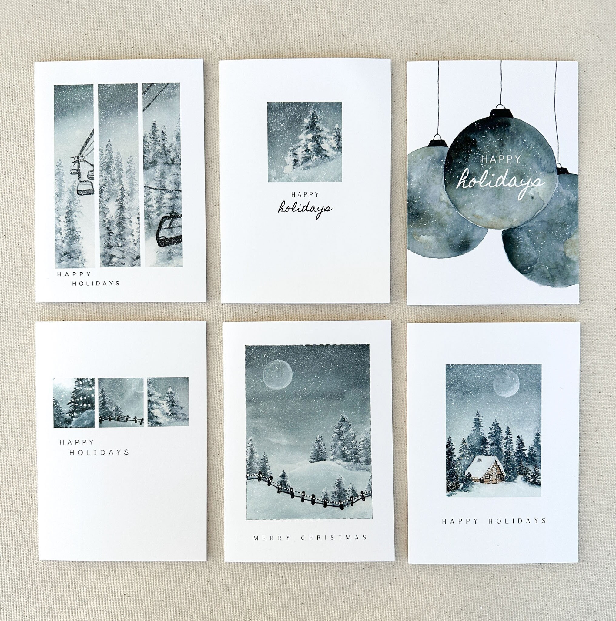 Holiday Cards, Christmas Cards (pack of 6) - Etsy