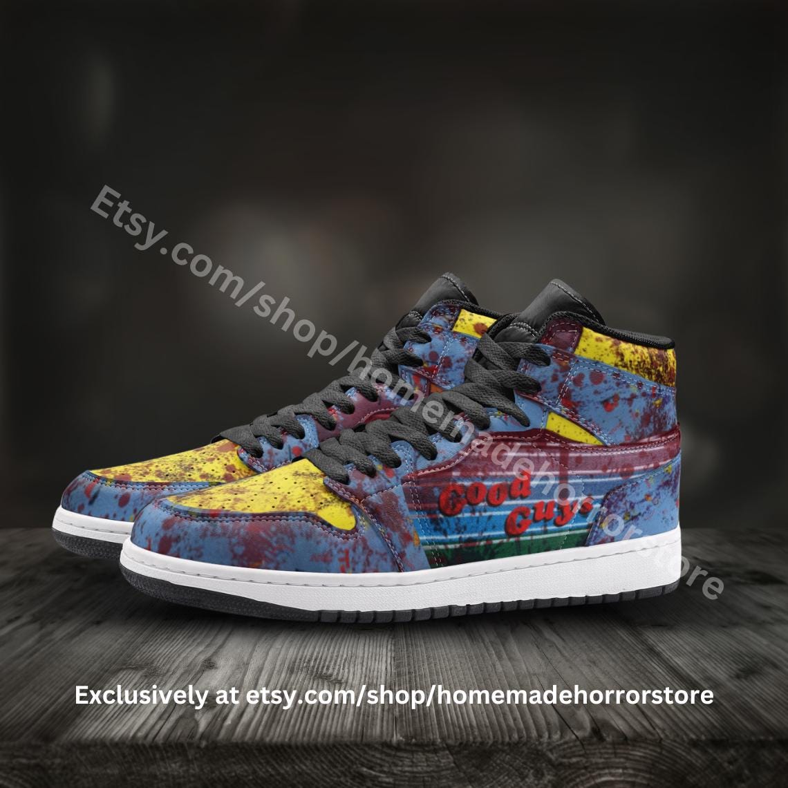 Chucky Horror Sneakers - Halloween Movie Slasher Shoes - Killer Doll ...