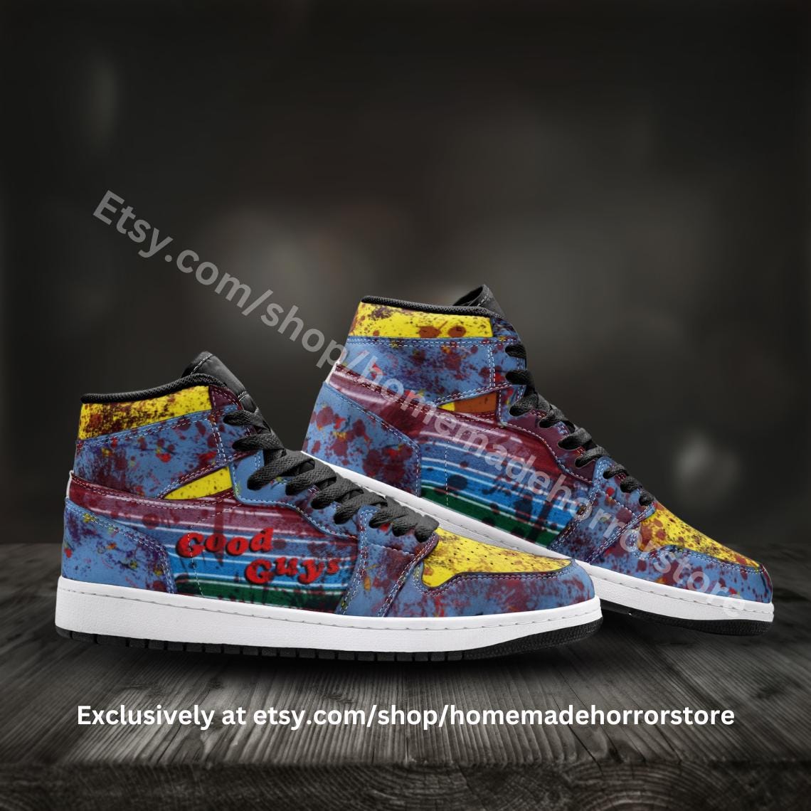 Chucky Horror Sneakers - Halloween Movie Slasher Shoes - Killer Doll ...