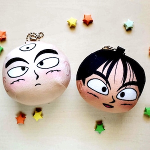 Dragon Ball-inspired Yamcha and Tenshinhan tien Manjuu Plush Keychains ...