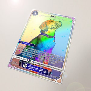 Personalized Rainbow Custom Trading Card - Perfect Gift for Father's ...