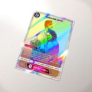 Personalized Rainbow Custom Trading Card - Perfect Gift for Father's ...