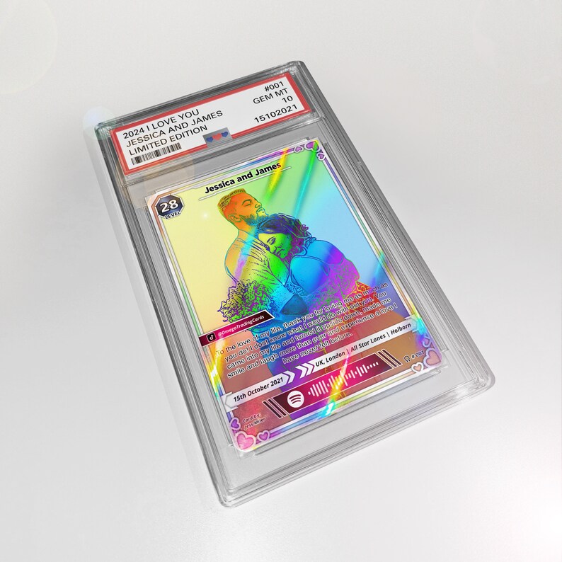 Personalized Rainbow Custom Trading Card - Perfect Gift for Father's ...