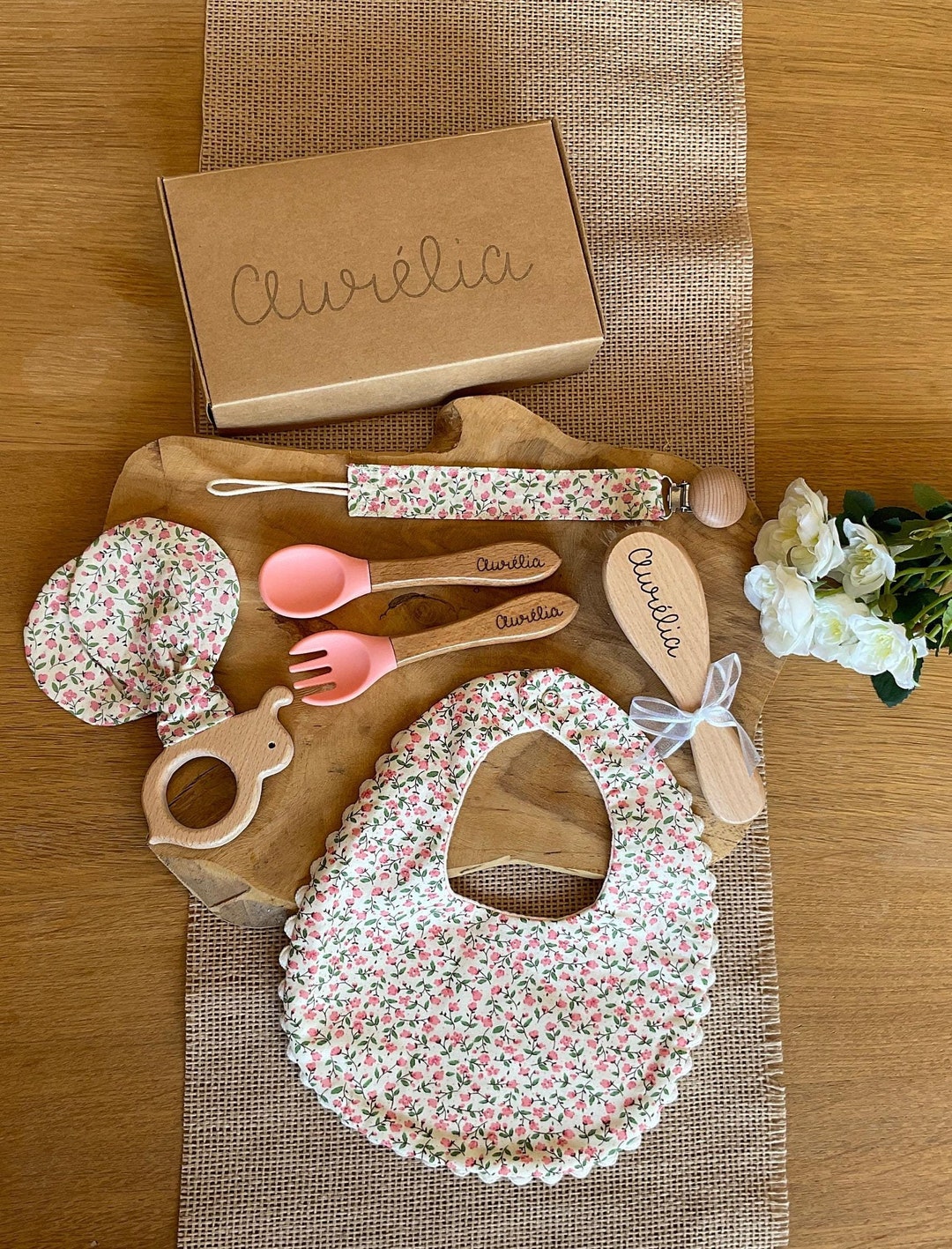 Wooden Fabric Birth Gift Box - Etsy