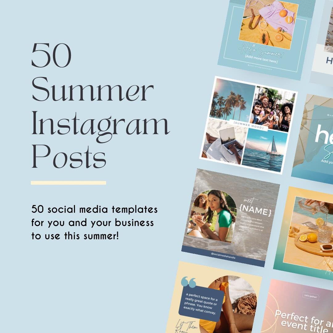 50 Instagram Summer Posts for Small Businesses, Coaching, or Online ...