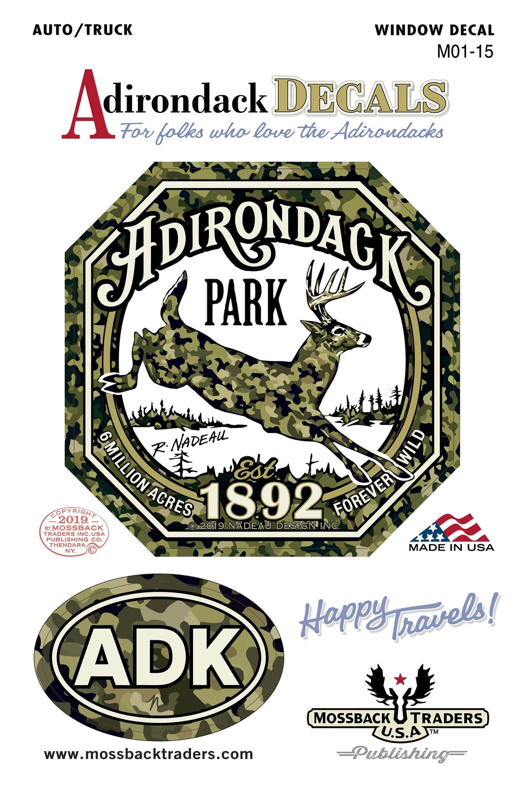 Adirondack Park Camouflage Deer Sticker | 3 Inch Sticker | Vinyl Laptop ...