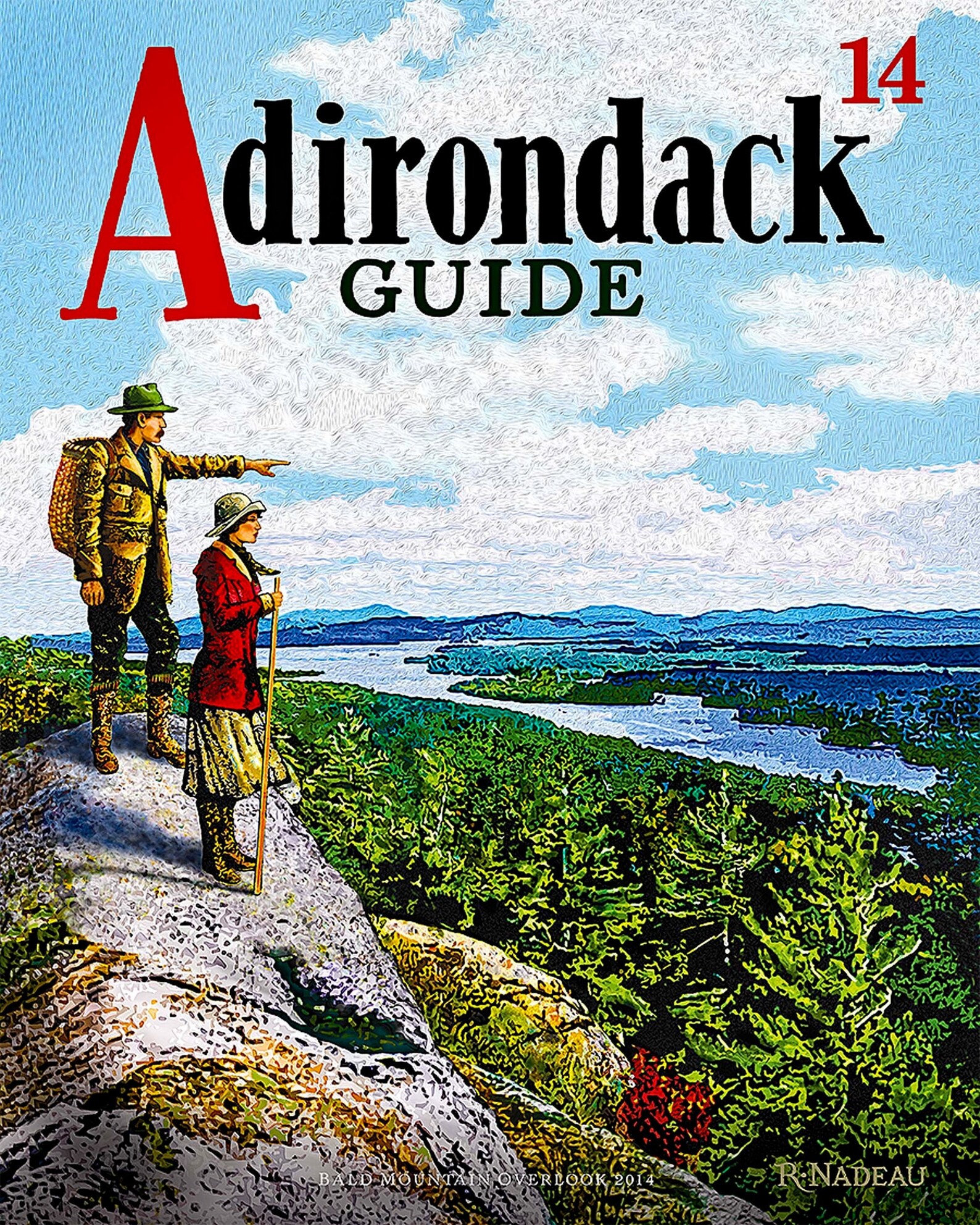 Adirondack Art Guide Print 2014 BALD MOUNTAIN OVERLOOK 8"x10 ...