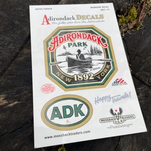 Adirondack Park Man in Guide Boat Sticker | 3 Inch Sticker | Vinyl ...