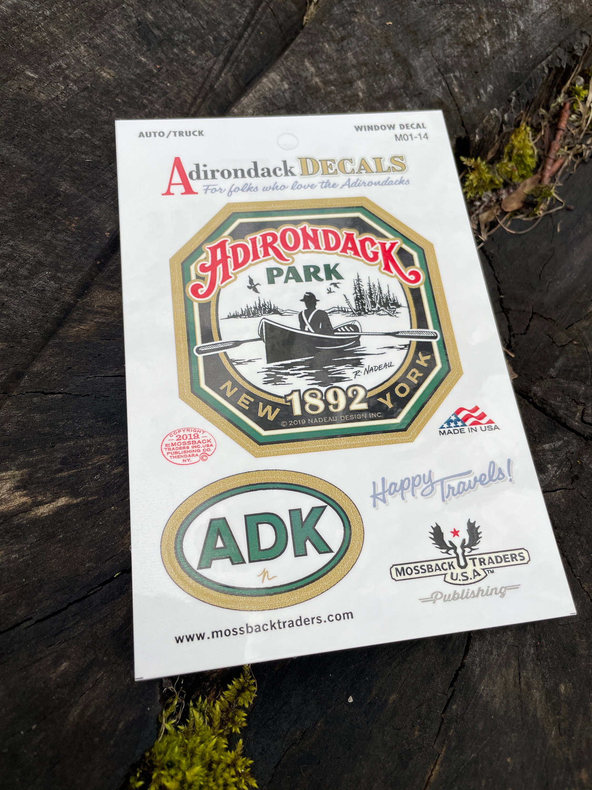 Adirondack Park Man in Guide Boat Sticker | 3 Inch Sticker | Vinyl ...